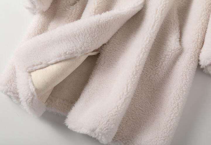 Womens Fashion Winter Hood Long Sleeve Loose Warm Faux Lamb Wool Fur ...