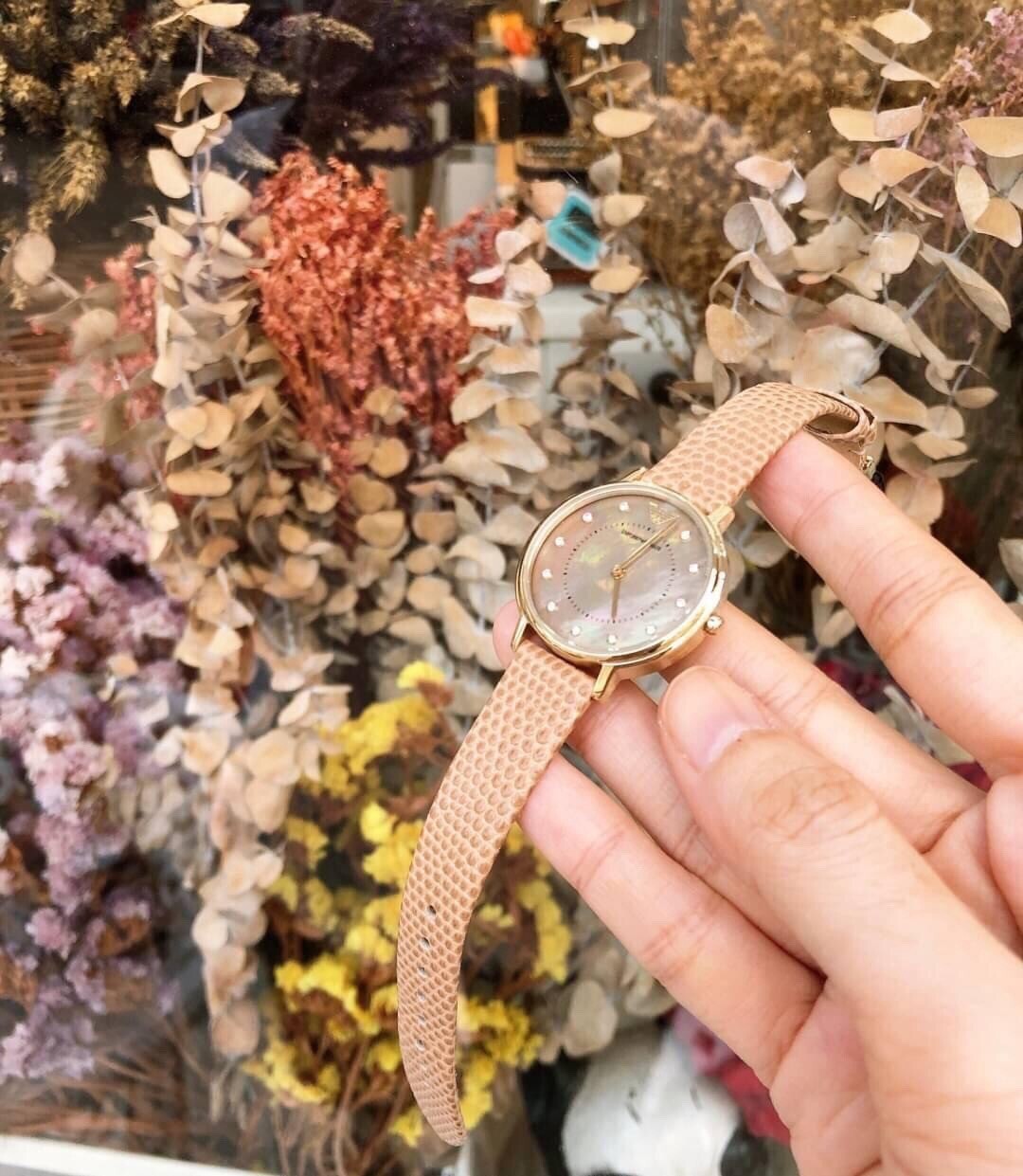 New Emporio Armani Quartz Mother of Pearl Dial Ladies Watch - AR11151 ...