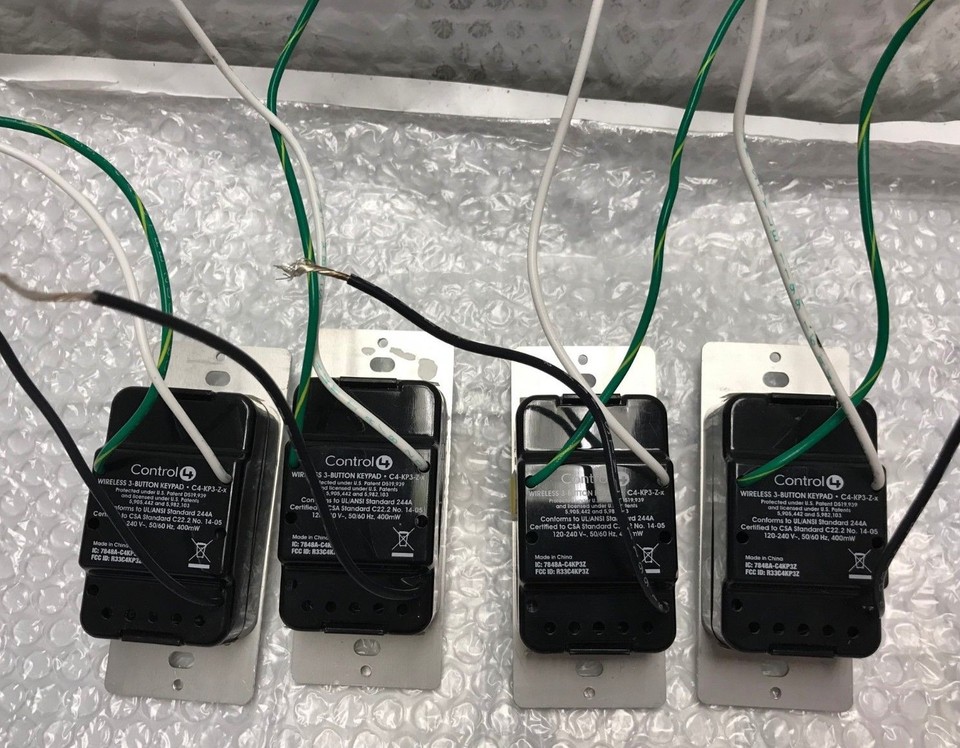 USED Control4 Wireless 3-Button Keypad C4-KP3-Z-N | eBay