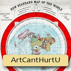 1943 Flat Earth World War II Map Polar Azimuthal Equidistant Projection ...
