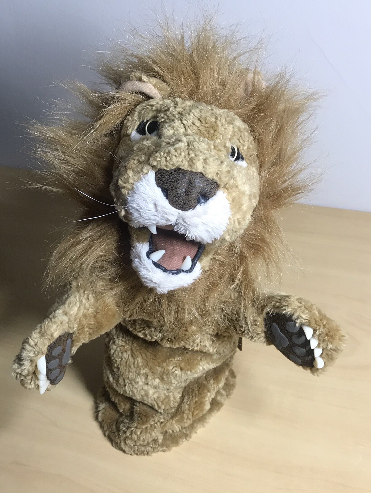 Folkmanis Lion Stage Hand Puppet Plush Toy 2562 Pretend Play | eBay