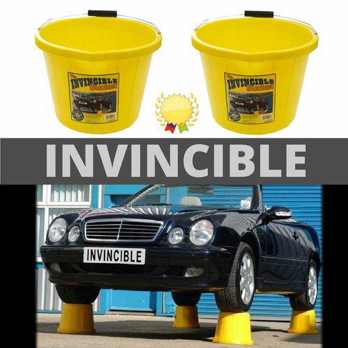 4x Invincible Builders Bucket - Heavy Duty Extra Strong Builders Bucket ...