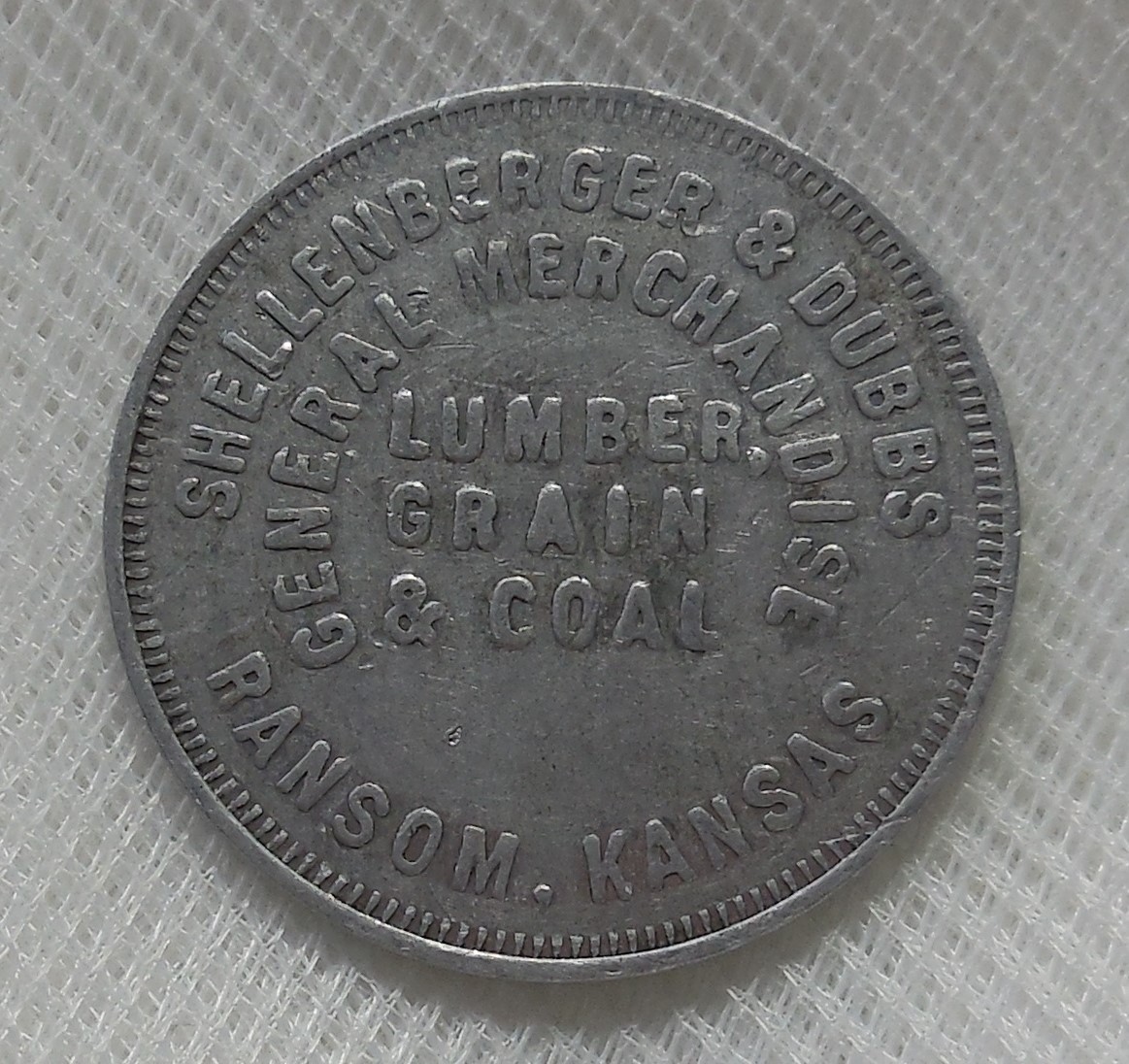 RANSOM KANSAS SHELLENBERGER & DUBBS LUMBER GRAIN & COAL $1.00 LUMBER ...