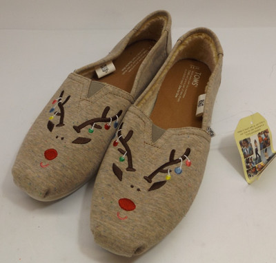 TOMS WOMENS 11 Christmas Reindeer Shoes | eBay