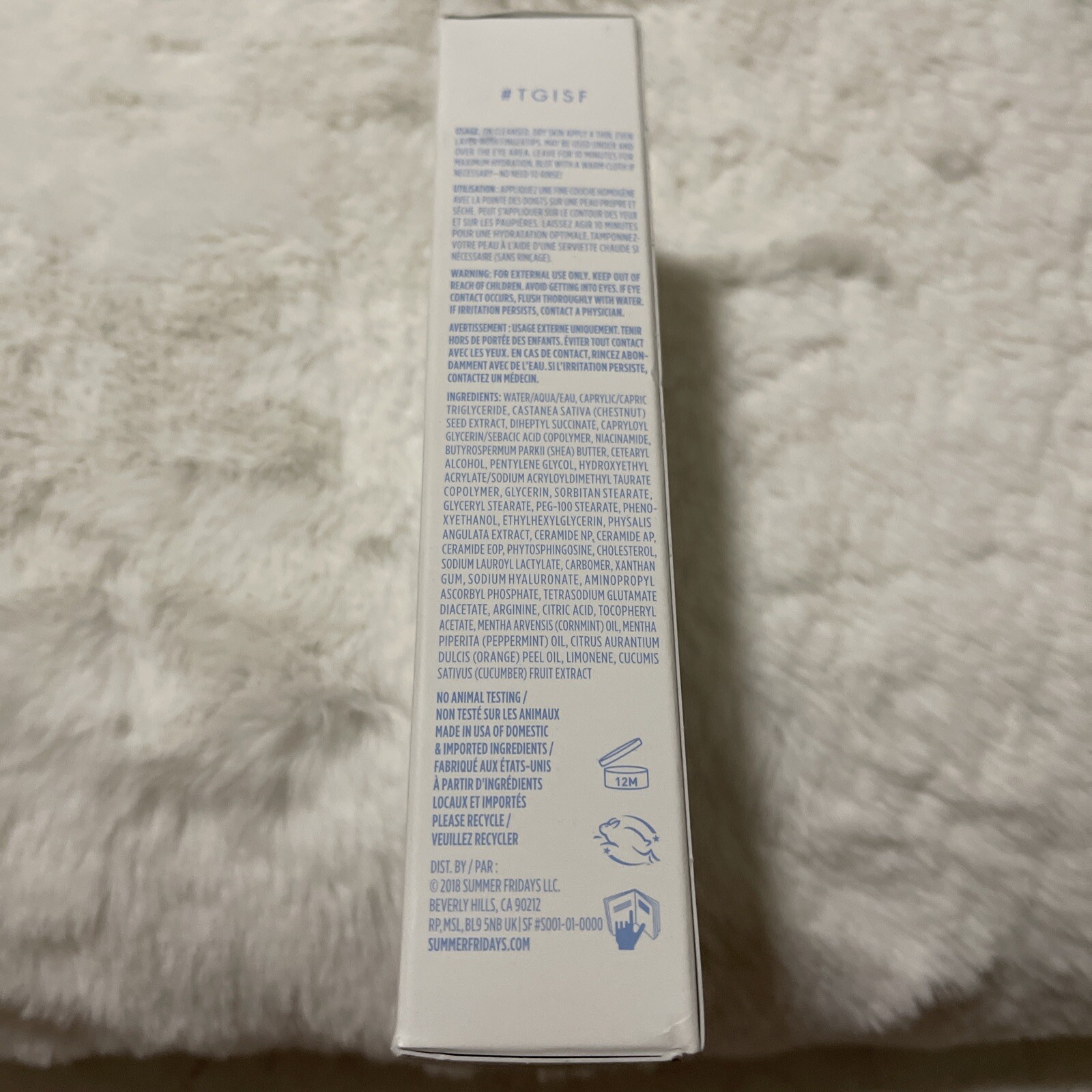 SUMMER FRIDAYS Jet Lag Mask hydrate original full size 2.25oz authentic ...