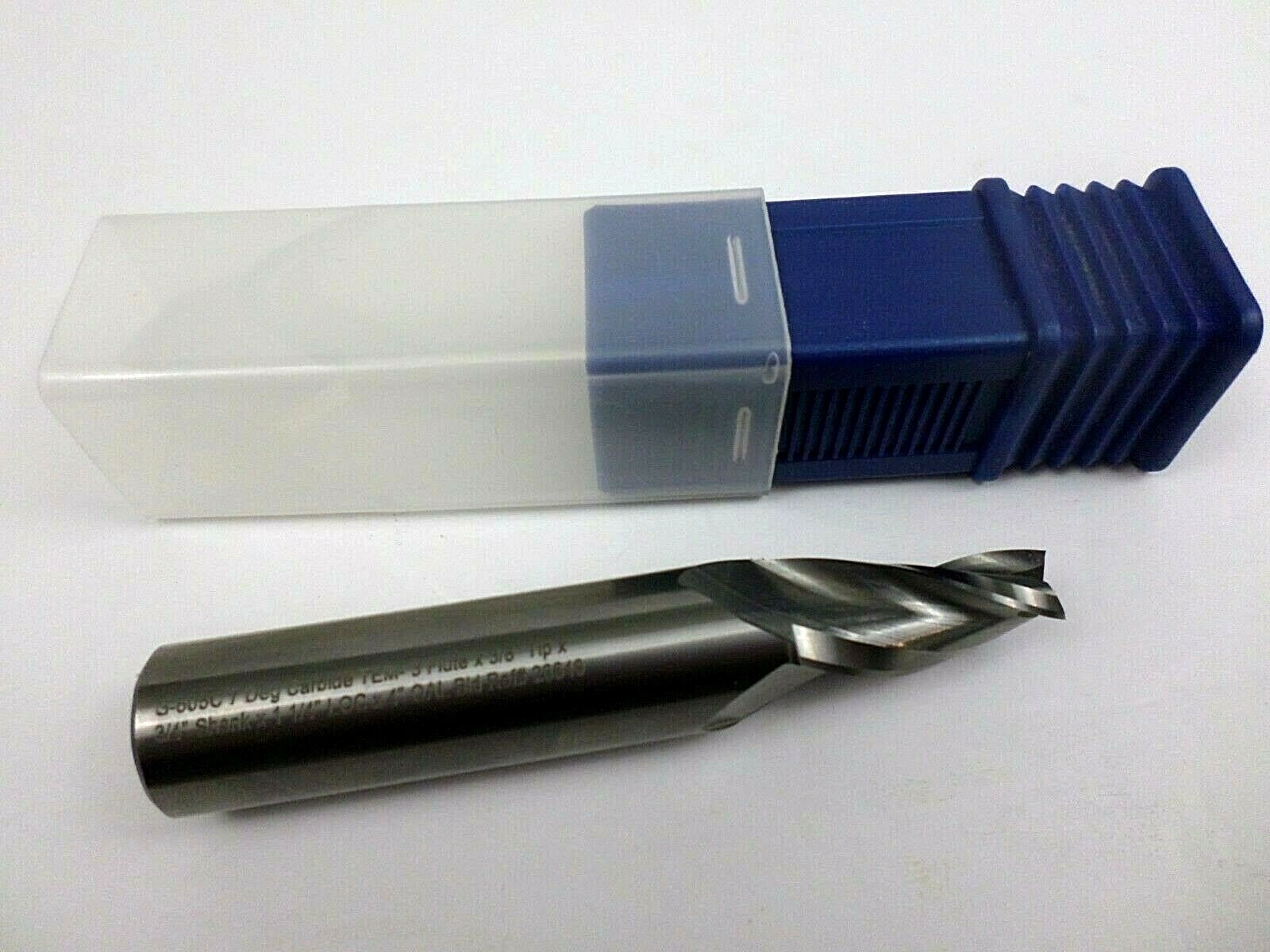 Conical Cutting Tools G-605C Carbide Tapered End Mill 3F 4" OAL 3/8 ...