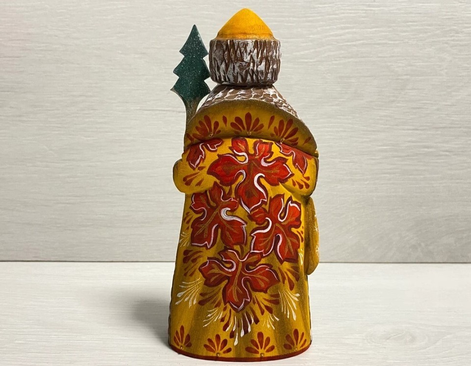 Handmade Santa Claus, Wooden Ded Moroz ,Carved Figurine Grandfather ...