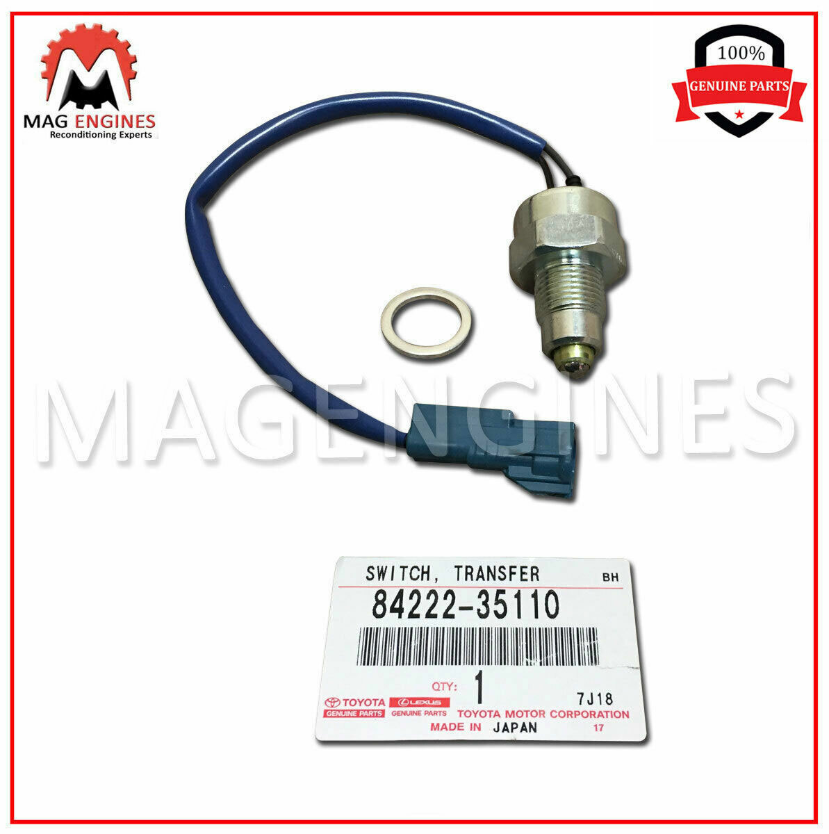 84222-35110 GENUINE OEM SWITCH, DEFFERENTIAL LOCK INDICATOR 8422235110 ...