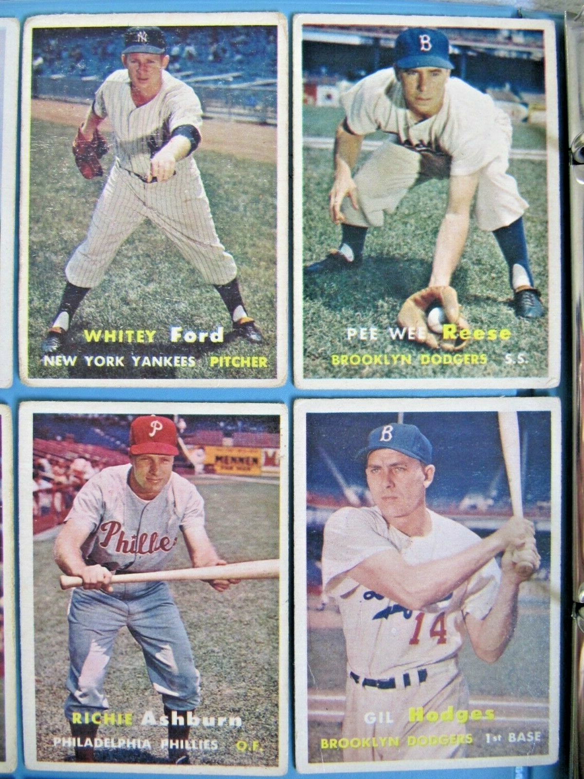 1957 TOPPS BASEBALL NEAR COMPLETE SET 346/407 MANTLE PSA TONS OF STARS ...