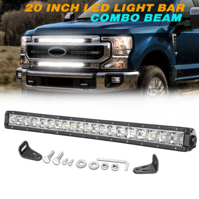 20In LED Light Bar Spot Flood Combo Bumper Work Lamp For Ford F150 F250 ...