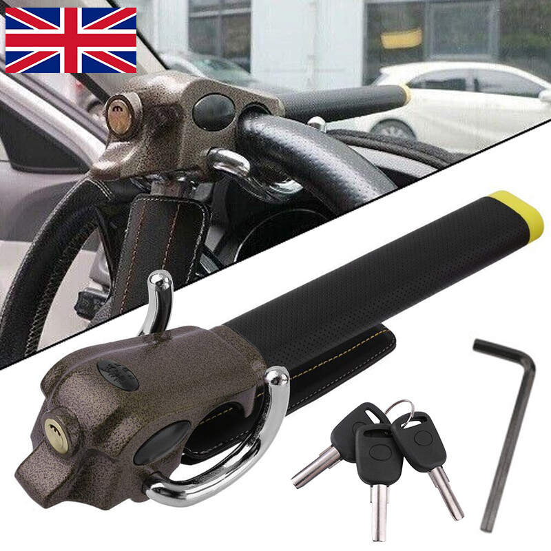 Universal Heavy Duty Anti Theft Steering Wheel Lock Rotary Security ...