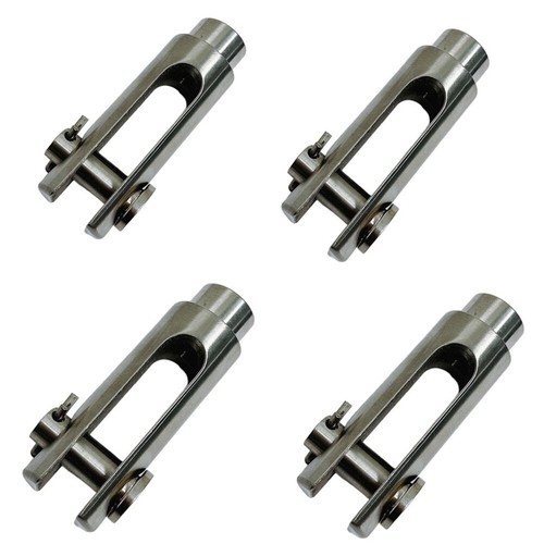 Stainless Steel 316 1/4"-20 Left Handed Threaded Yoke End 500 Lbs WLL ...