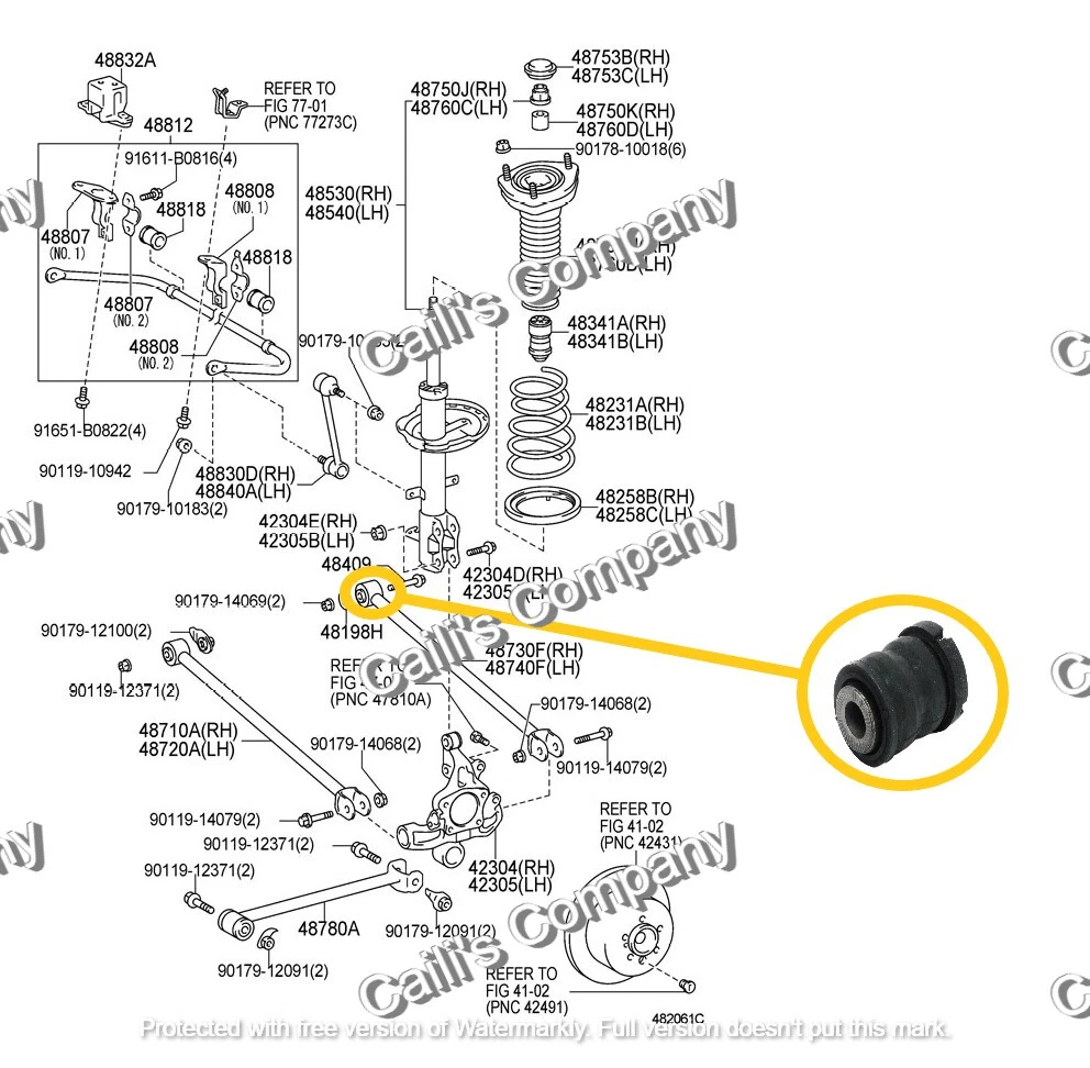 Toyota Rear Suspension Diagram