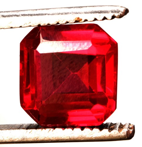 9.60 Cts. Natural Mozambique Red Ruby Square Shape Certified Gemstone ...