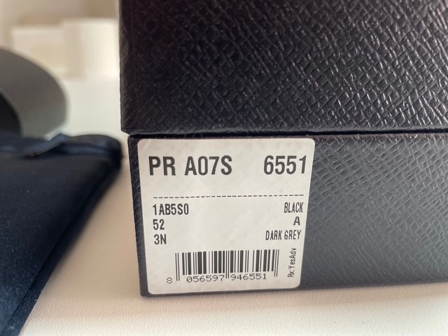 Prada Sunglasses SPR A07 1AB-5S0 Black 52x20 Full Set Authentic | eBay
