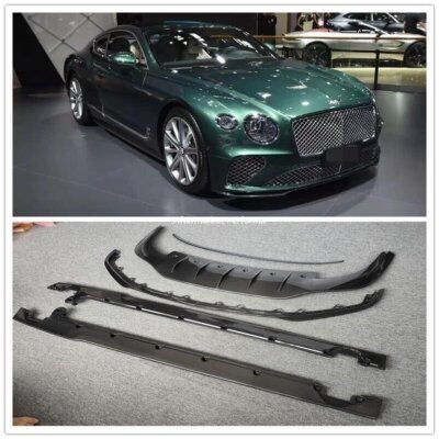 FOR BENTLEY CONTINENTAL GT CARBON FIBER FRONT LIP SIDESKIRTS REAR ...