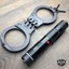 BLACK Steel Handcuffs MILITARY Double Locking Hand Cuffs + Stun Gun ...