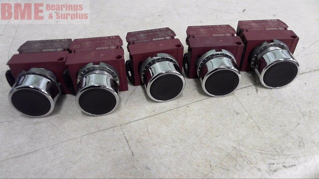 Lot Of 5 Ge Cema P9B10Vn Black Push Button Switches | eBay