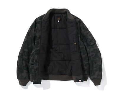 A BATHING APE Type MEN ASIA CAMO BOMBER JACKET Black A BATHING APE Type MEN ASIA CAMO BOMBER JACKET Black