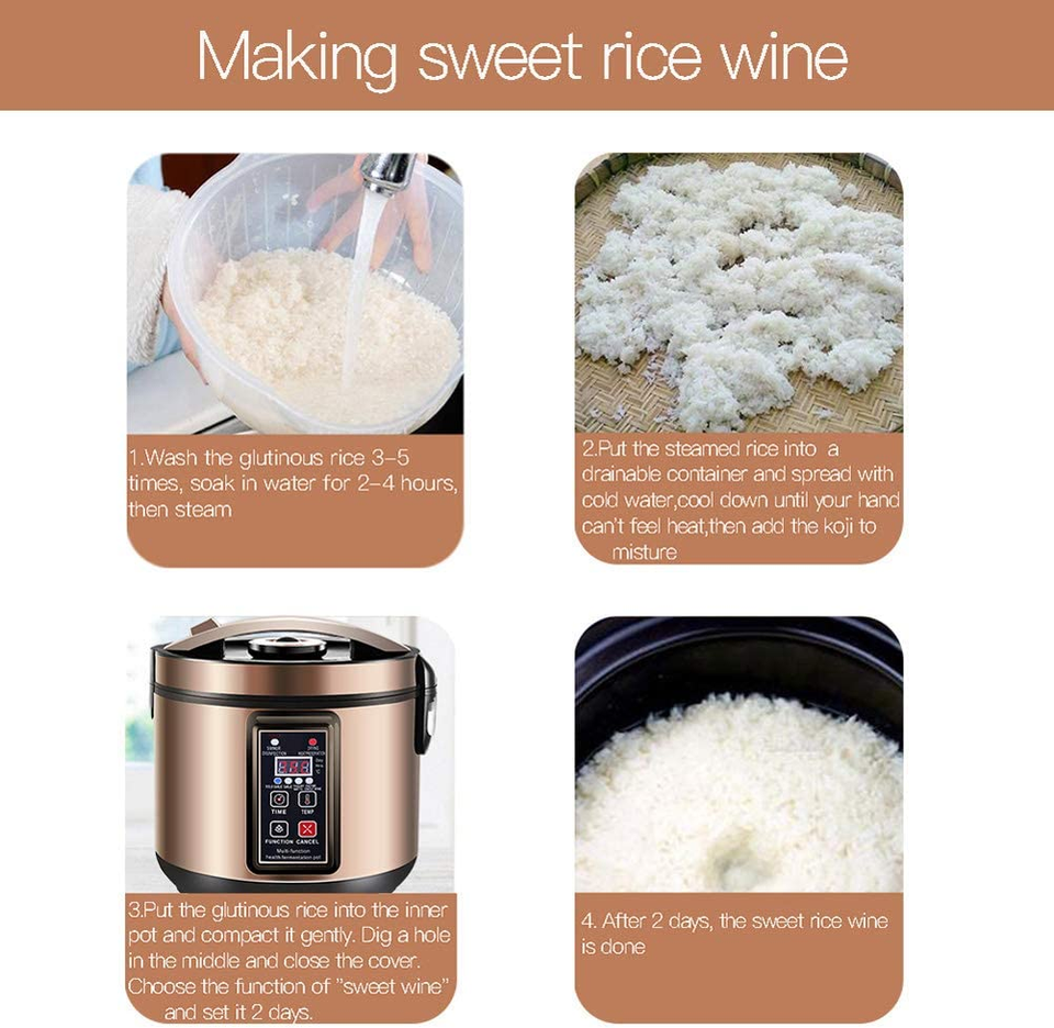 6L Black Garlic Fermenter, Kimchi Machine,Sweet Rice Wine Maker Full ...