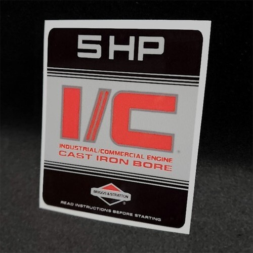 DECAL for BRIGGS & STRATTON I/C, 5 HP, Vinyl STICKER | eBay