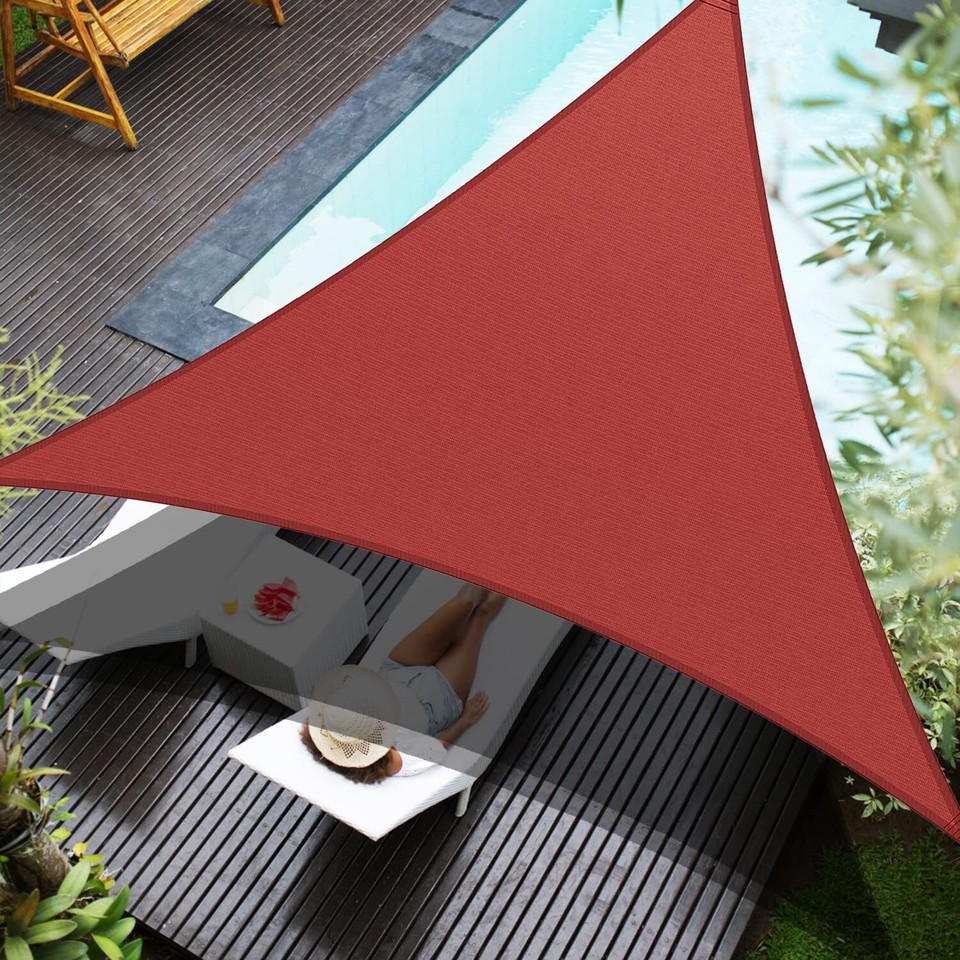 Triangle Sun Shade Sail Patio Awning Outdoor Pool Garden Canopy Shelter ...