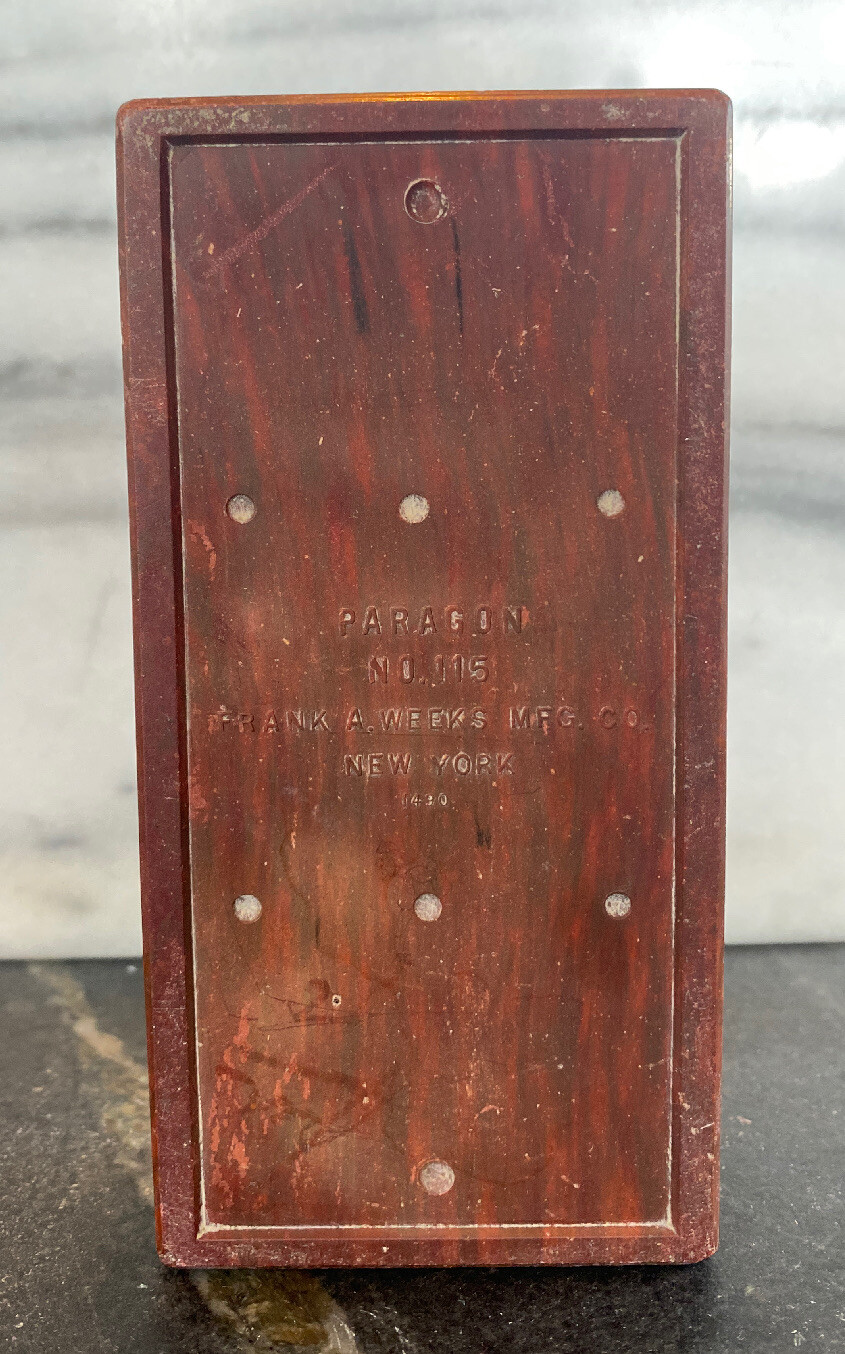 Vintage Frank A Weeks Paragon No 115 Glass? Bakelite? Desk Inkwell ...