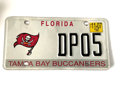 Rare Vintage 2007 TAMPA BAY BUCCANEERS FLORIDA License Plate ORIGINAL ...