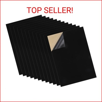 Caydo 12PCS Black Self Adhesive Felt Sheets, Soft Velvet Sticky Back ...