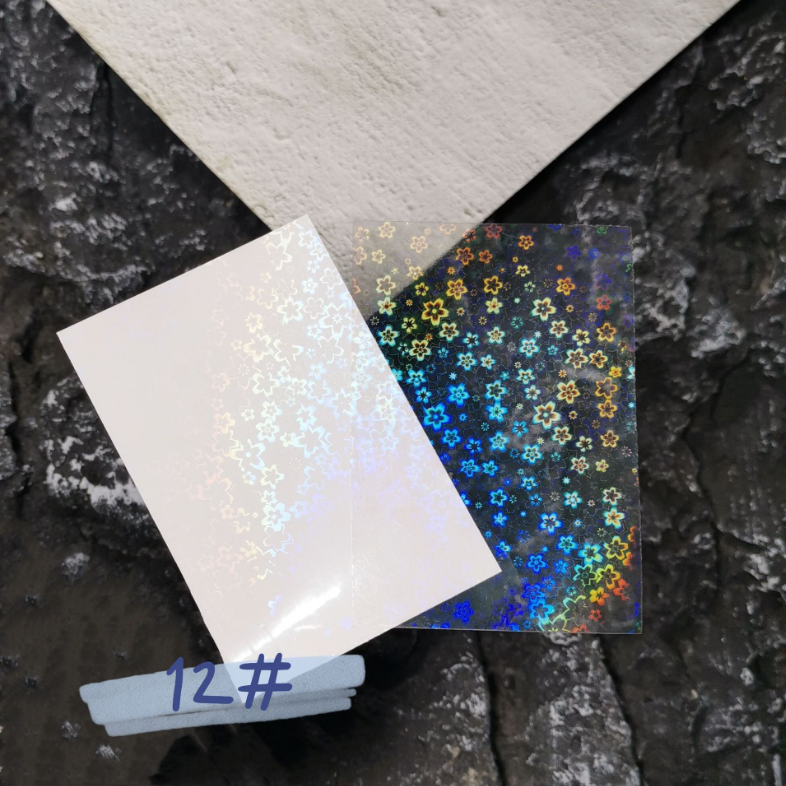 Aurora Laser Heart Star Snowflake 3D Nail Art Stickers Holographic ...