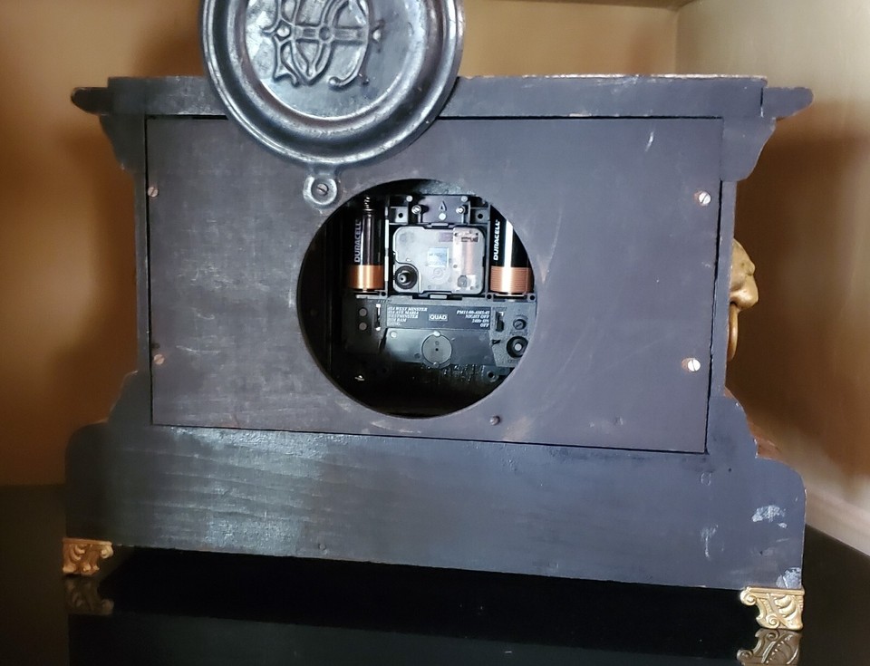 Seth Thomas Adamantine Mantel Clock Tortoise Shell 1893 Westminster ...