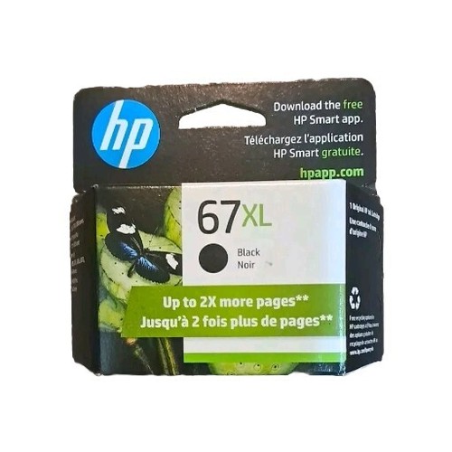 HP 67XL Black Original Ink Cartridge 3YM57AN Factory Sealed | eBay