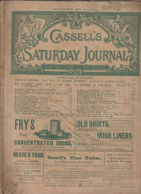 VINTAGE , CASSELL'S SATURDAY JOURNAL , MAGAZINE , SEPTEMBER 1891 | eBay