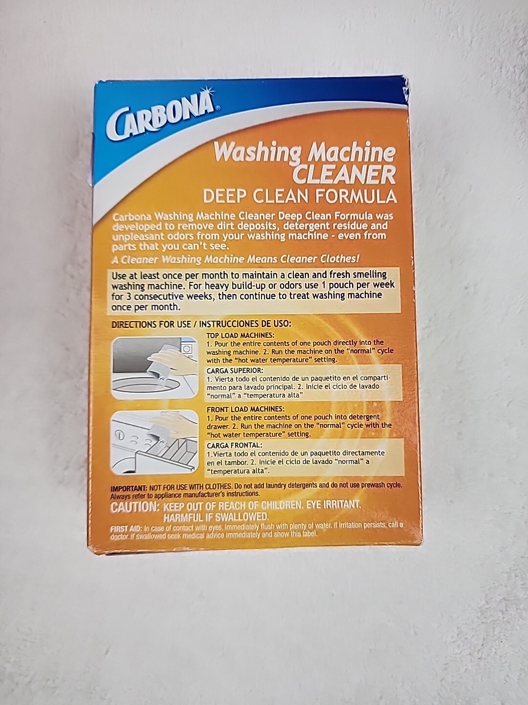 Carbona Washing Machine Cleaner Front & Top Load ~ Deep Clean Odor ...