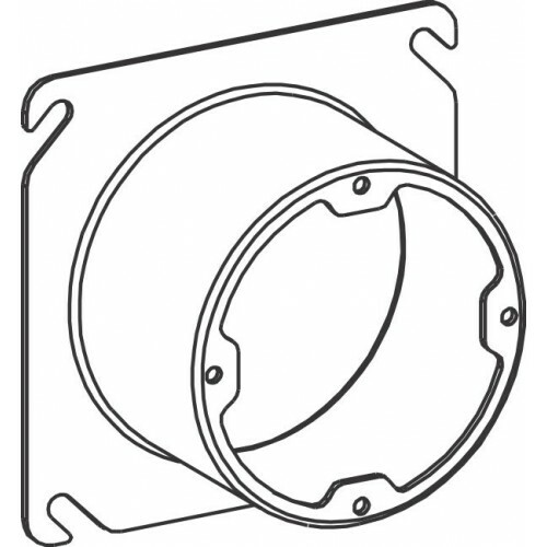 Orbit 43200X 4 Inch Square 2 Inch Raised Steel Plaster Ring DUAL DIR ...