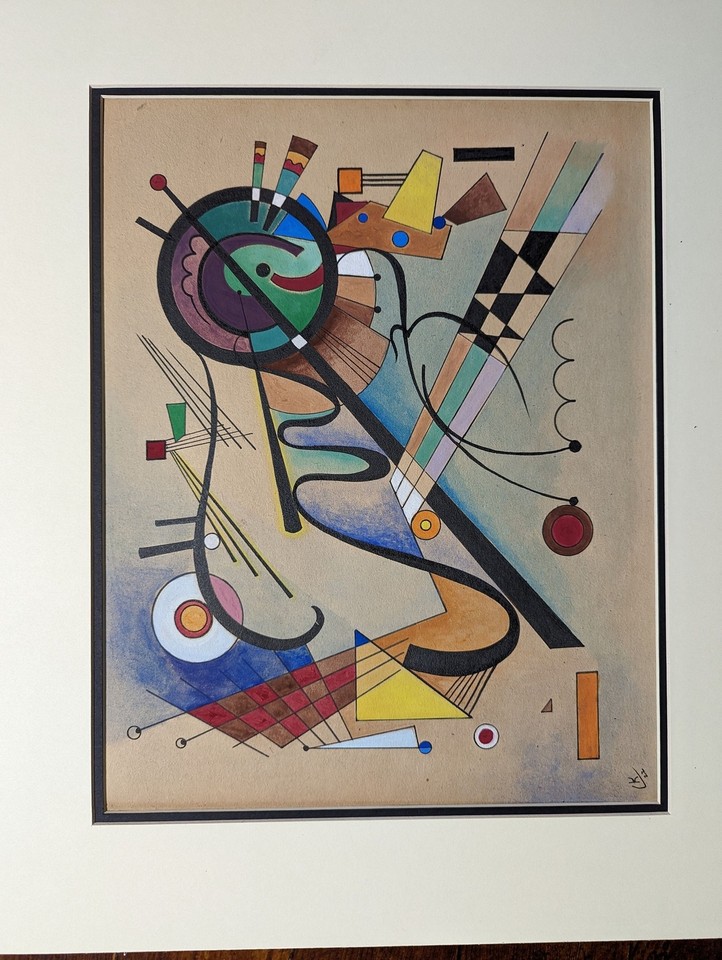 Wassily Kandinsky Watercolor Ink Signed CK 22 Abstract Art Rare | eBay