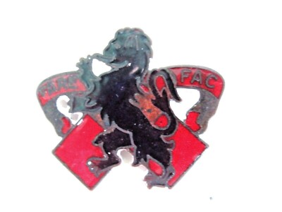 FARE FAC ARMY MILITARY RED BLACK ENAMEL GRIFFIN PIN VINTAGE | eBay