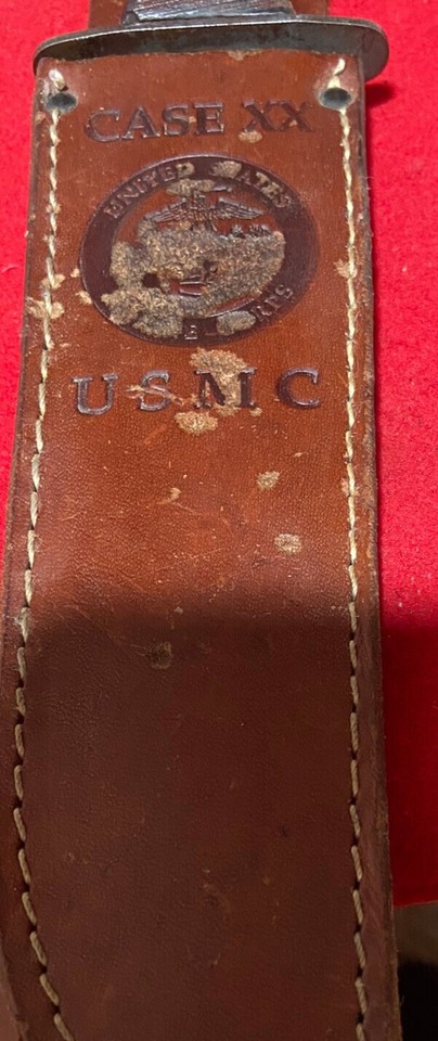 Case XX USMC 1989 USA U.S. Marine Corps Stacked Leather Combat Knife ...
