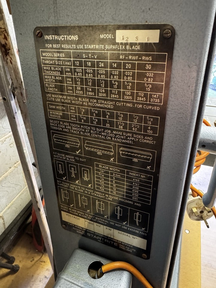 Startrite Bandsaw Machine 12S1 Industrial 240v | eBay UK
