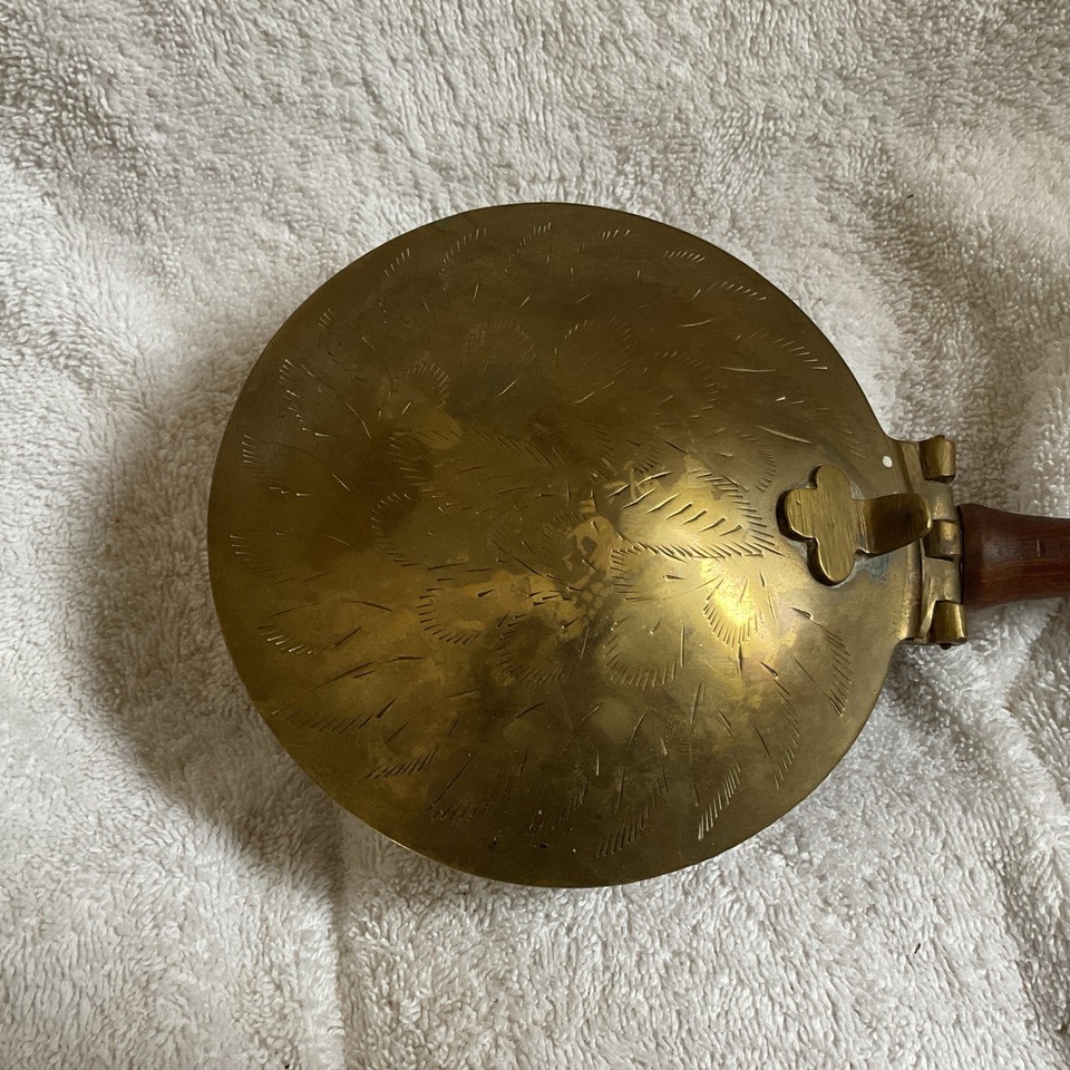 Vintage Brass Butler Crumb Catcher Pan with Wooden Handle | eBay