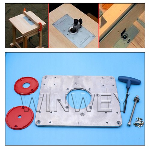 300 x 235 x 10mm Aluminum Router Table Insert Plate With Ring For ...