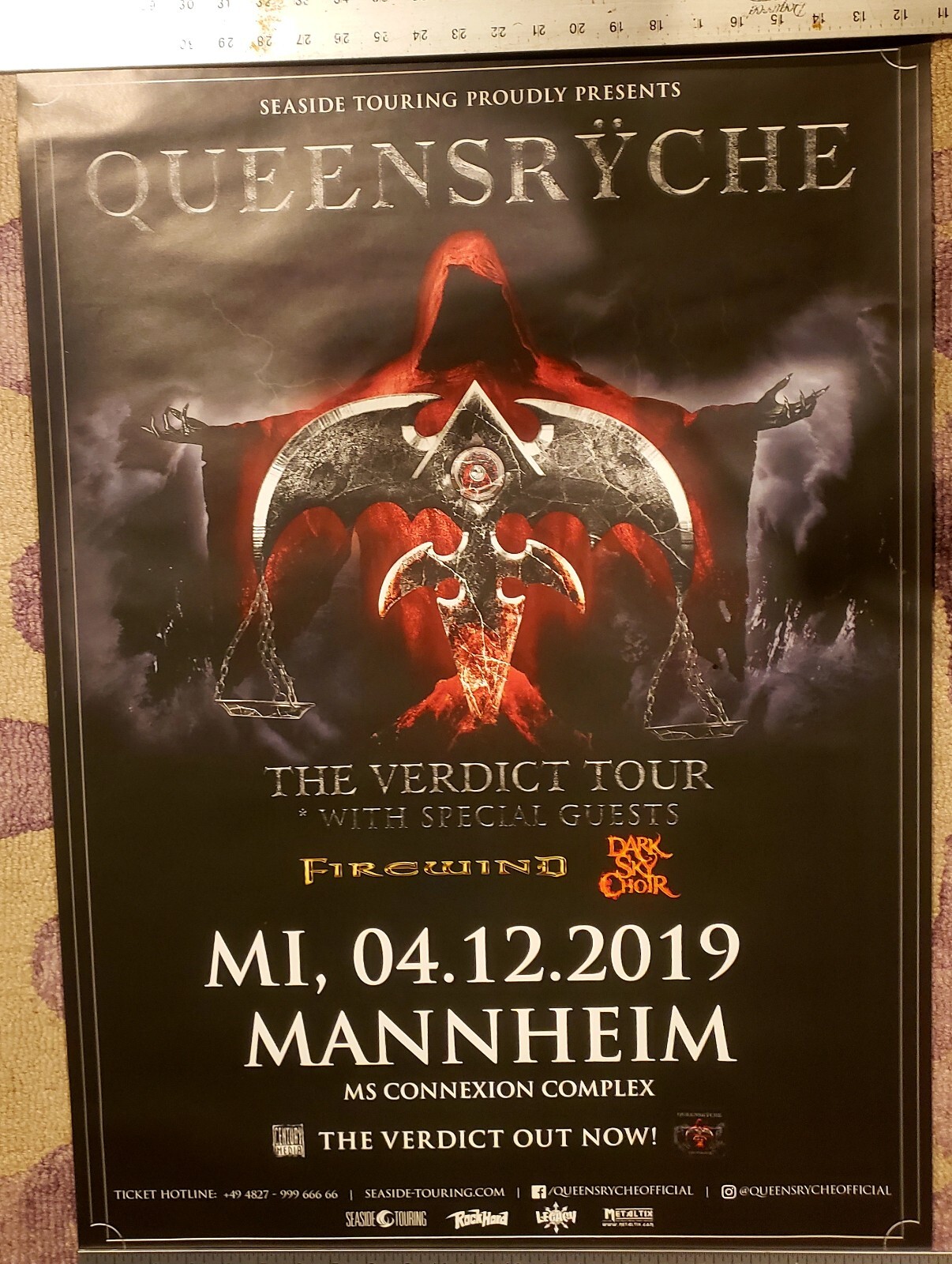 QUEENSRYCHE GERMANY TOUR POSTER 2019 | eBay