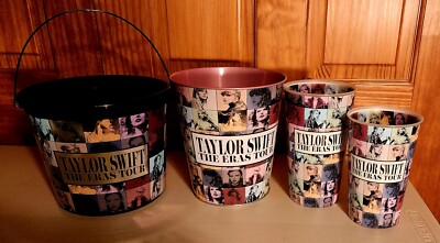 Taylor Swift Eras Tour AMC Popcorn Bucket, Pink Tin, Large Cup, Regular ...