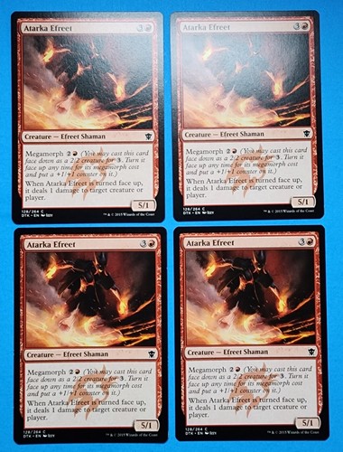 4x Atarka Efreet Dragons of Tarkir 2015 Mtg Magic Card Creature Shaman ...