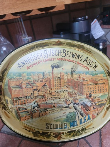 Vintage Anheuser-Busch Brewing Assn Metal Serving Tray; St Louis, MO | eBay