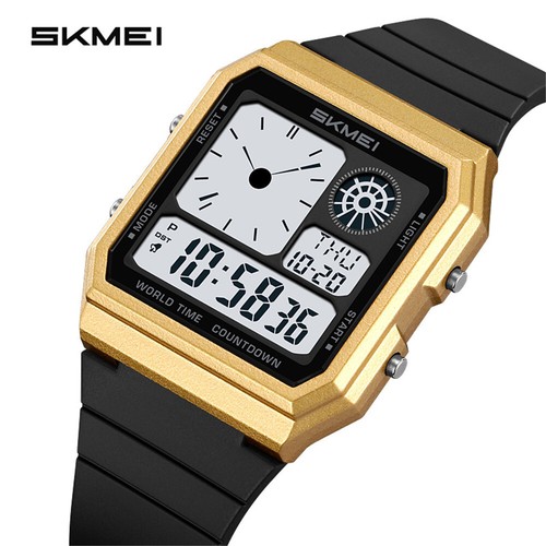 SKMEI Men Square Watch Fashion Student Boy Girl Sport Digital Quartz ...