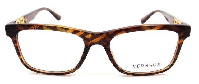 Versace Eyeglasses Frames VE 3319 5354 53-17-145 Havana Monogram Print ...