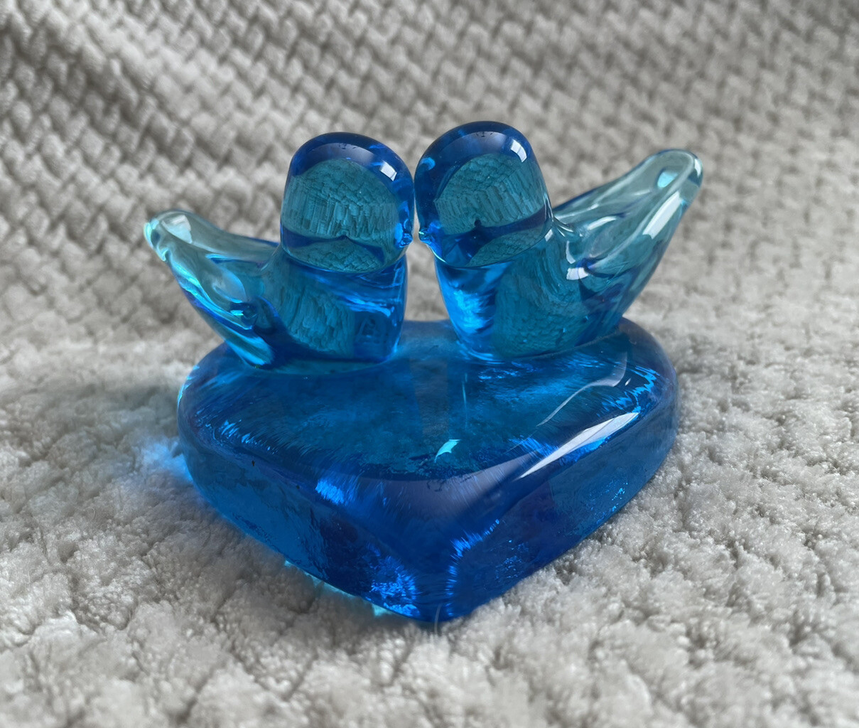 Double Bluebird of Happiness Heart Signed Ron Ray Figurine | eBay