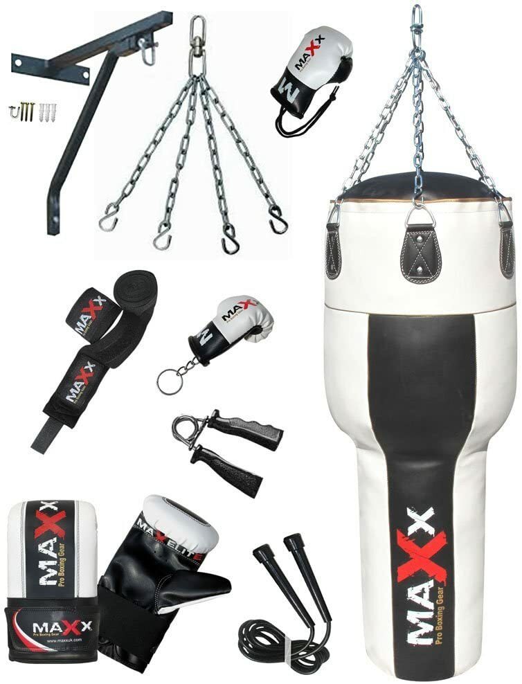 Maxx 4FT uppercut punch bag, body bag angled boxing bag Set heavy ...