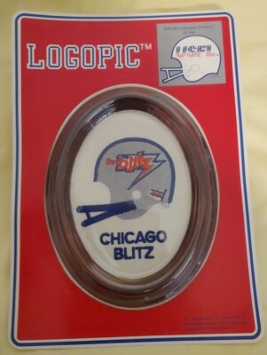 USFL 1982 Chicago Blitz Embroidered Team Logo Oval Wall Plaque -New Old ...